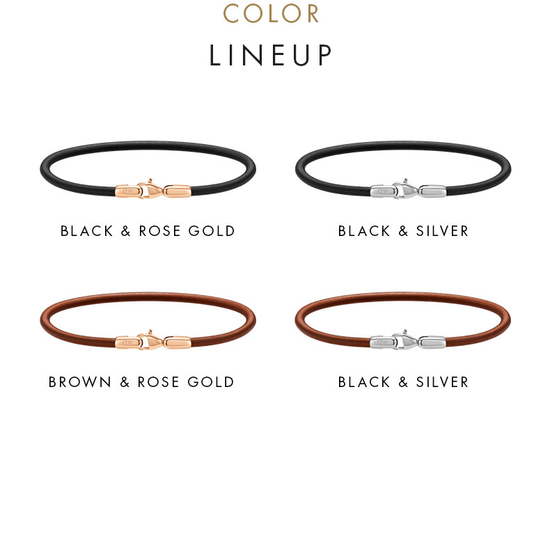 Daniel Wellington Tide Leather Bracelet - Sheffield Rose Gold / Silver ...