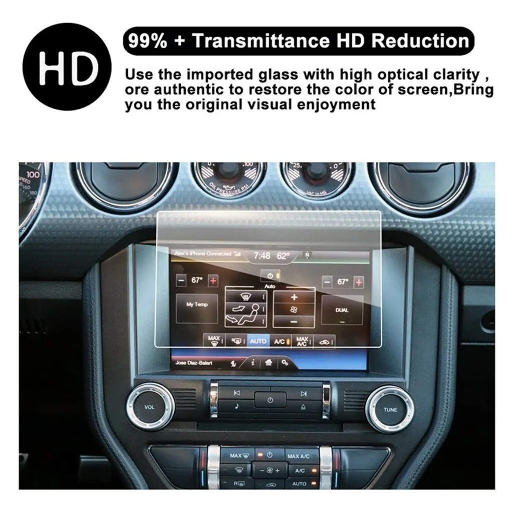HYS Car Touchscreen Protector Tempered Glass Film 8inch For Ford ...