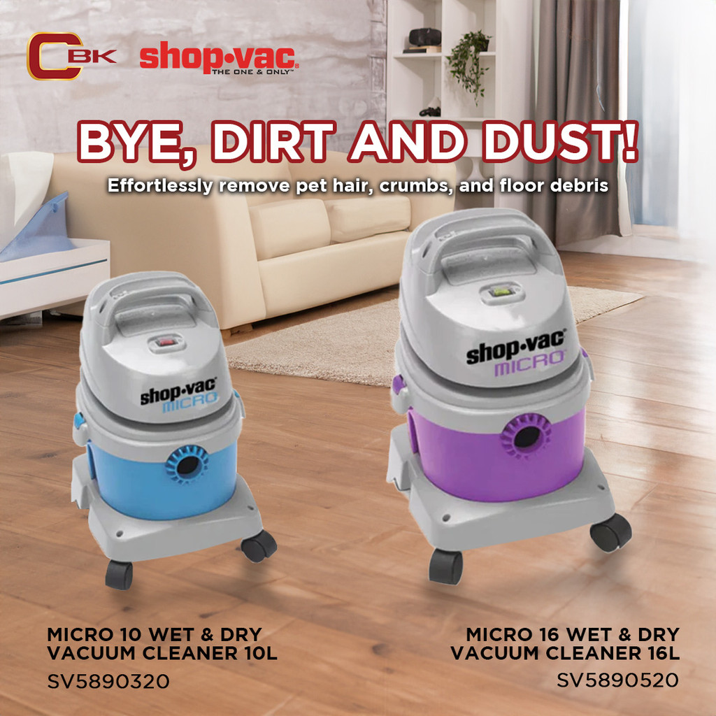 Shop-vac Micro 16L Wet/Dry Vacuum Cleaner 1400W SV5890520 | Shopee ...