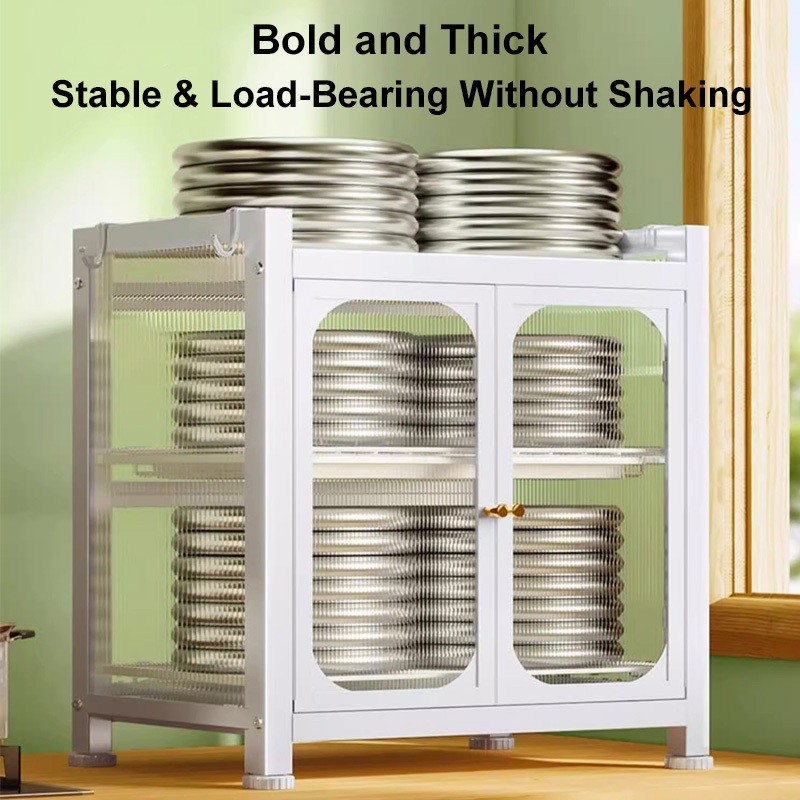 2/3-Tier Dish Rack With Cover Kitchen Countertop Plate organizer Dish ...