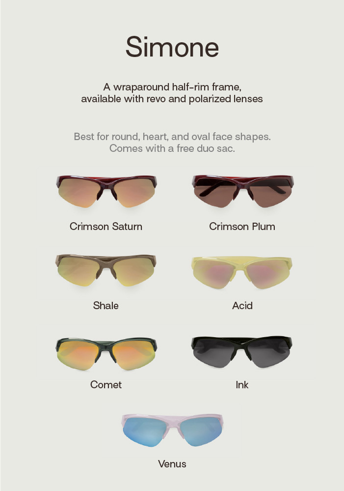 Sunnies Studios Simone (Polarized Wraparound Cateye Sunglasses Shades for Men and Women ...