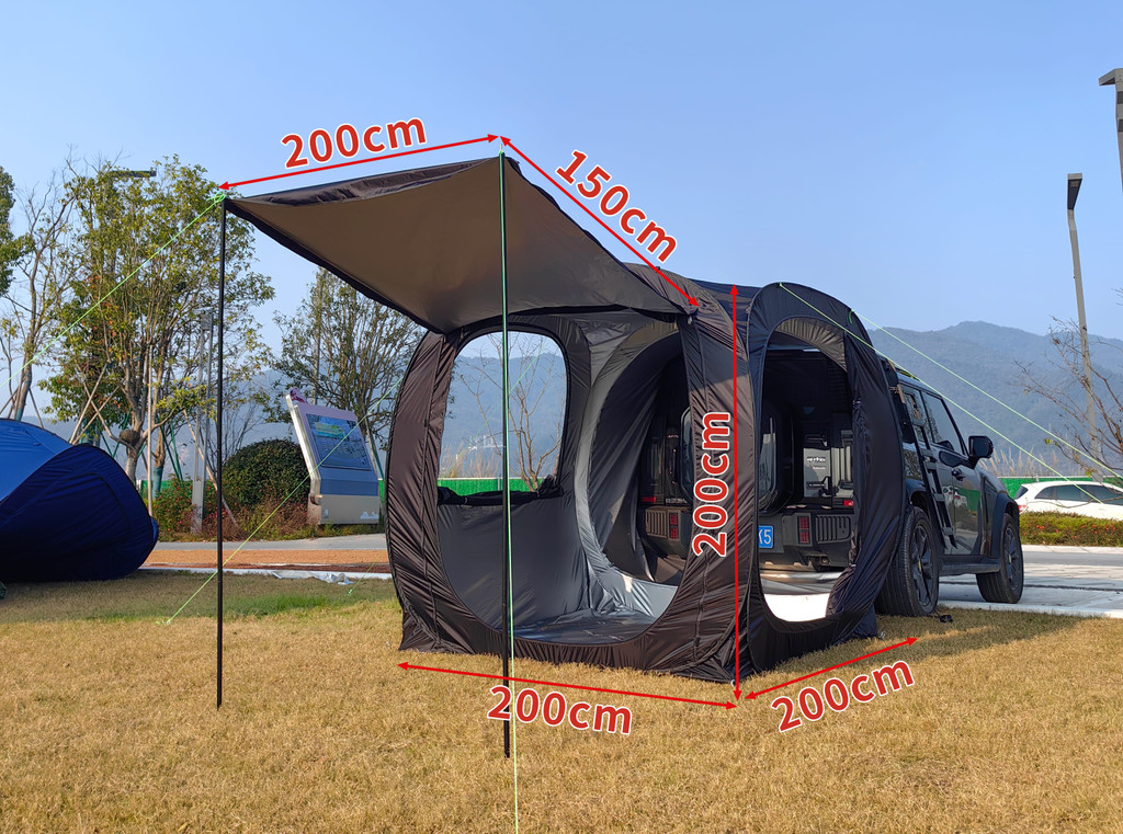 6Person Car Rear Extended Tent Automatic Pop Up Self Driving Outdoor ...