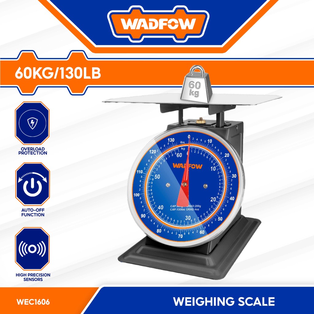Wadfow Weighing Table Scale 60kg (Spring Type) WEC1606 (WHT) | Shopee ...