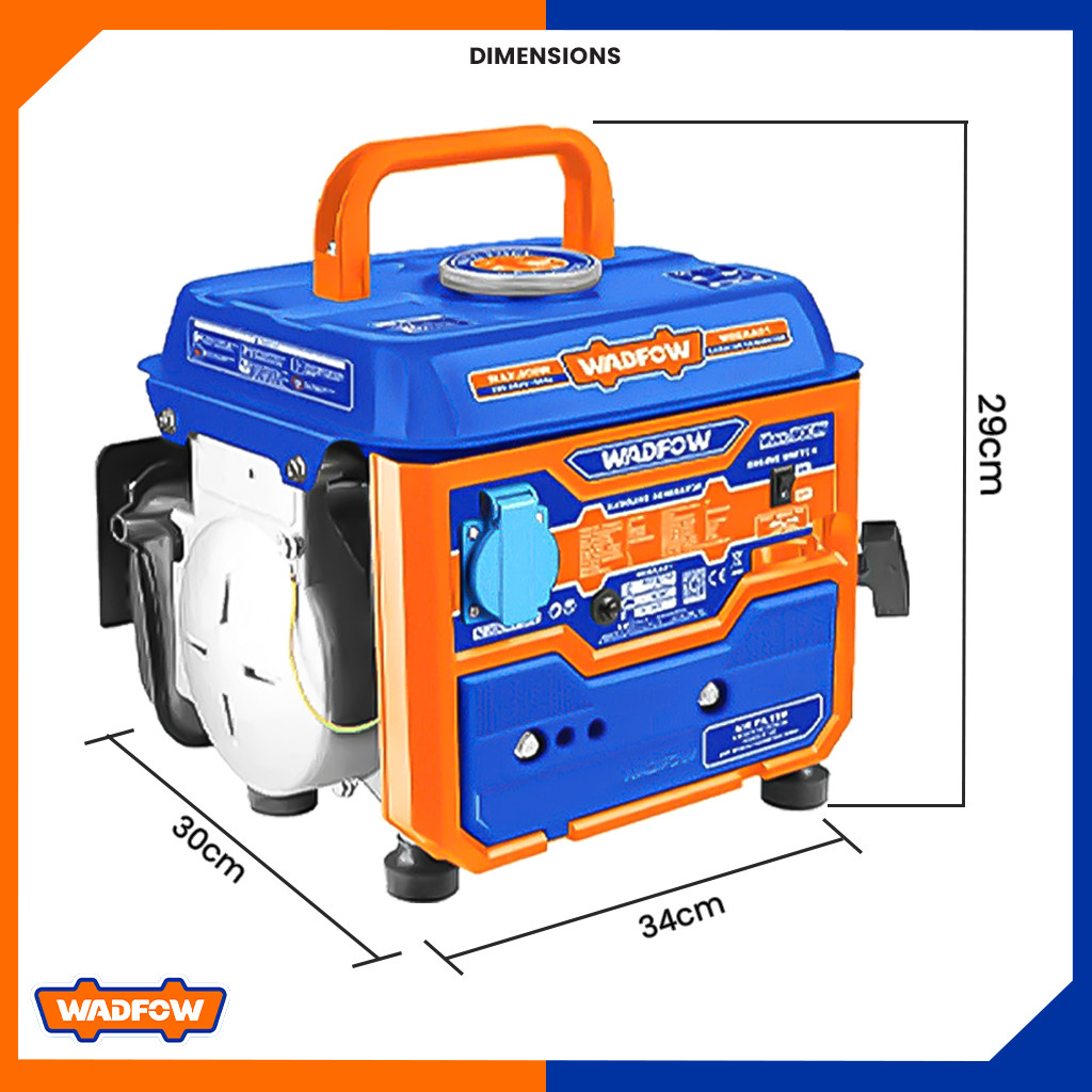 Wadfow 4 Liters 900W Gasoline Portable Mini Power Generator for Home ...