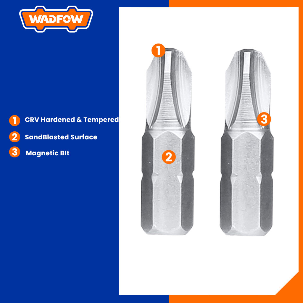 Wadfow PH2, PZ2 Screwdriver Bits Set of 2pcs WSV1K12 , WSV1K32 (WHT ...