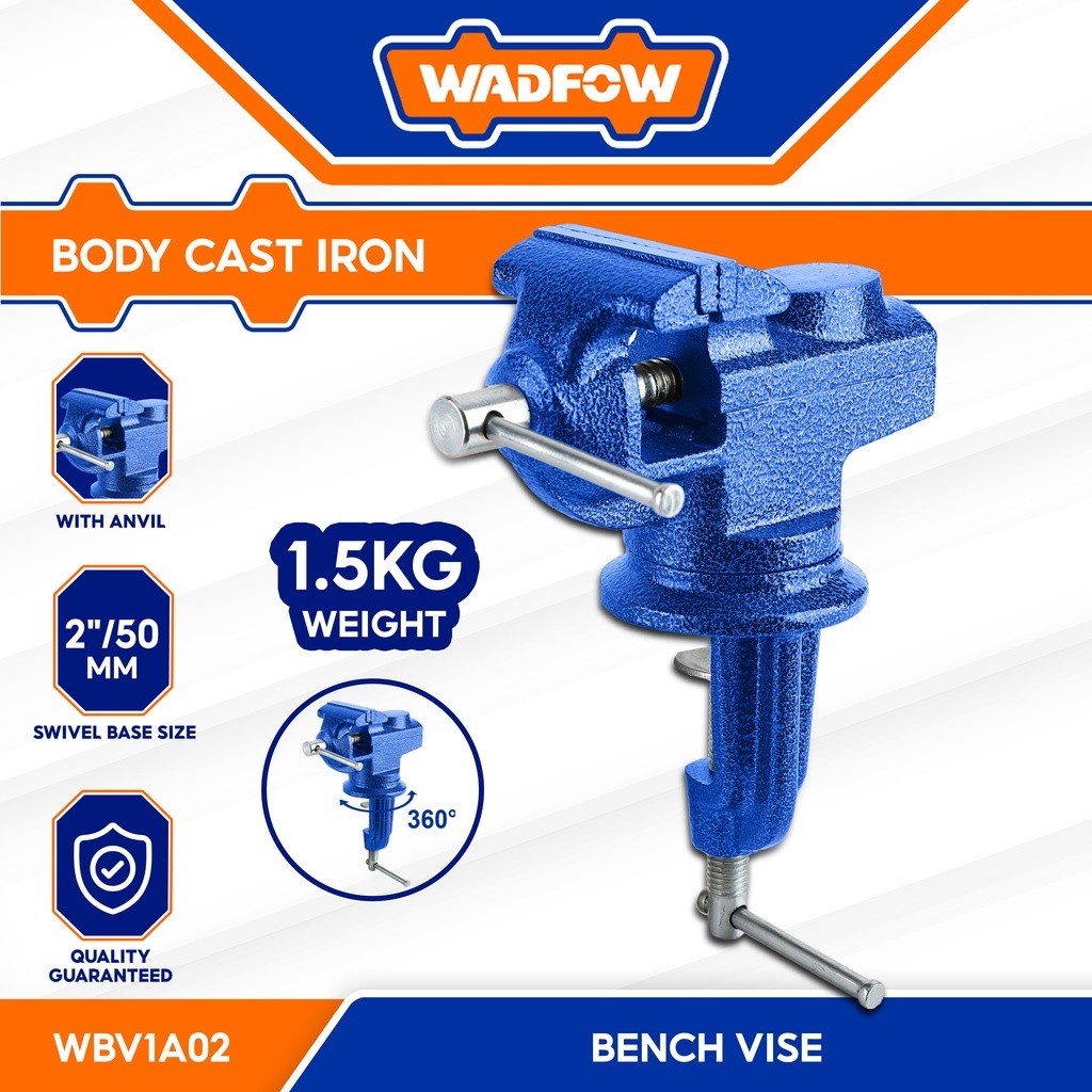 Wadfow Bench Vise Gato With Anvil 2"/50mm | Shopee Philippines
