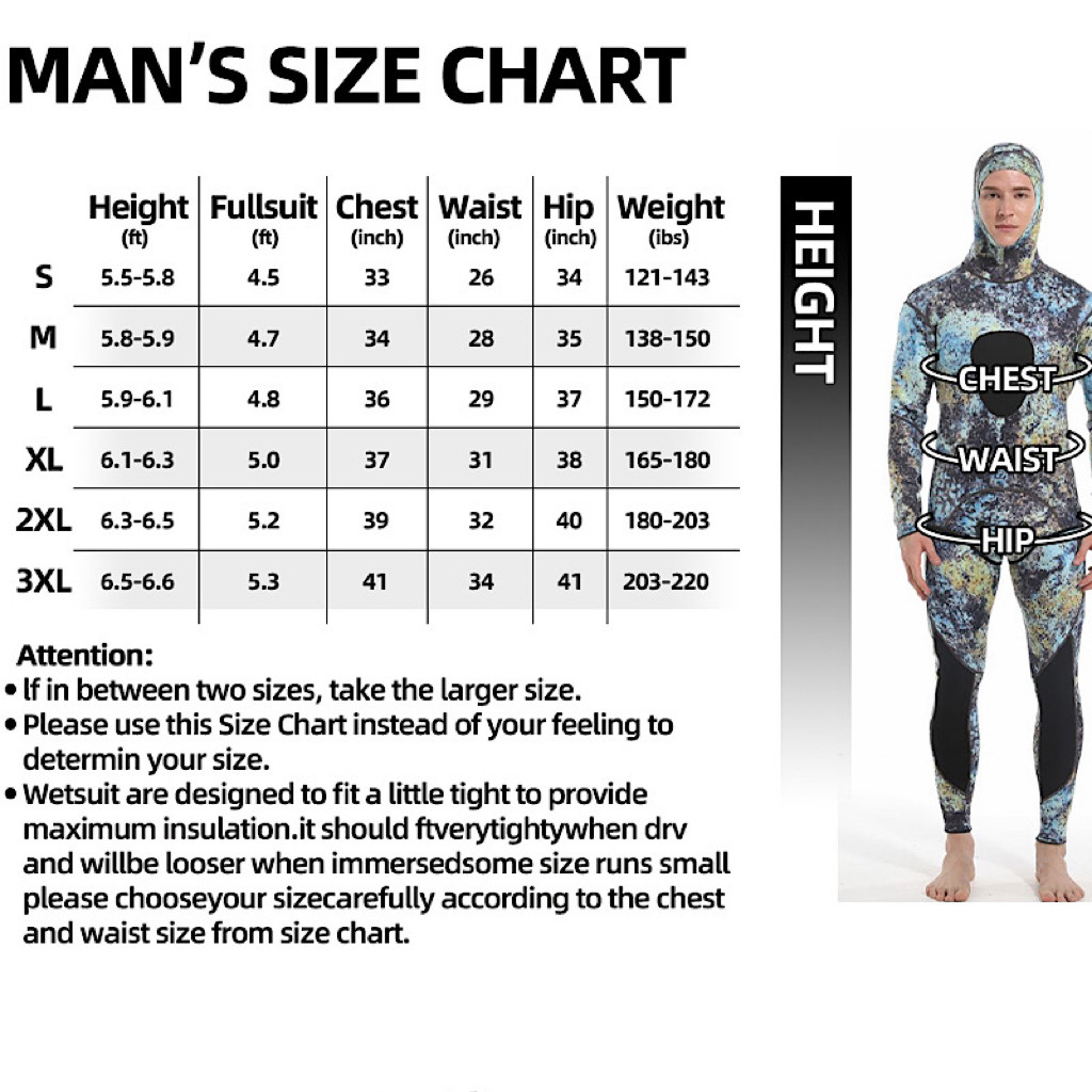 [Legend1] HOT Wetsuits Men's 3MM Neoprene Hooded Warm Wetsuit ...