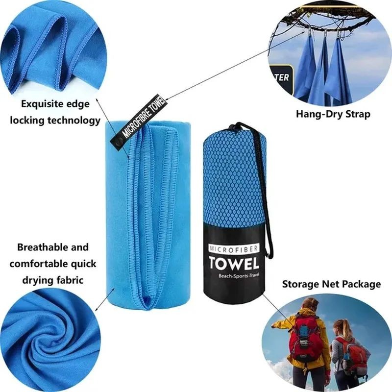 Quick Dry Sports Towel Running Gym Workout Sports Training Microfiber ...