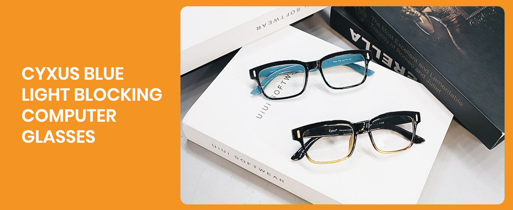 Cyxus Anti Blue Light Computer Glasses Eyestrain Reduction Square Brown ...