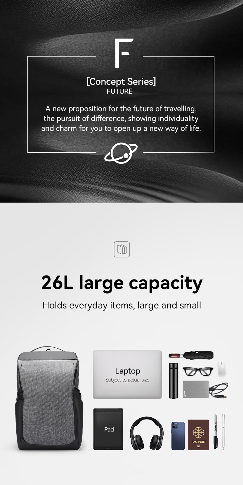 MARKETRON Laptop Backpack Multi-pocket Travel bag | Shopee Philippines