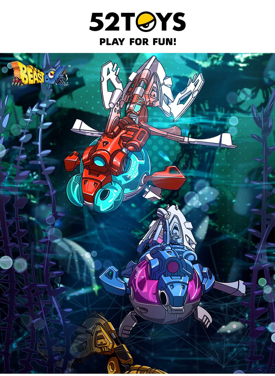 52TOYS BEASTBOX BB-59A ORBITAL/BB-59B HELO/BB-59C UNREAL Mecha Deformation Action Figure ...