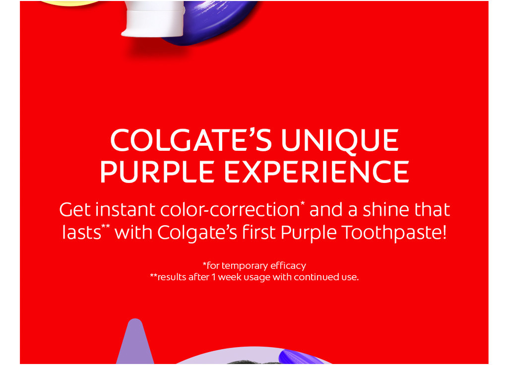 Colgate Optic White Whitening Toothpaste Purple, Color-Corrects Yellow ...