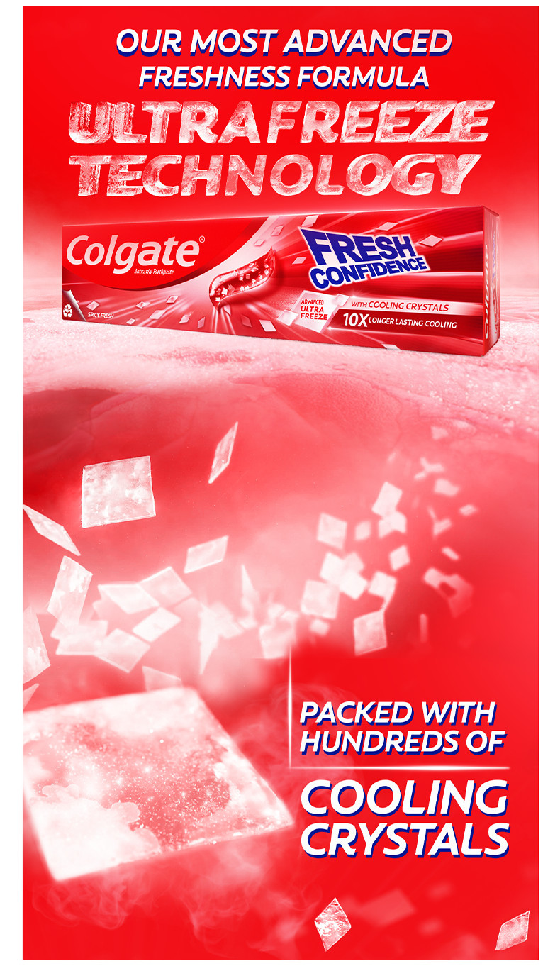 Colgate Fresh Confidence Gel Toothpaste with Cooling Crystals Spicy ...
