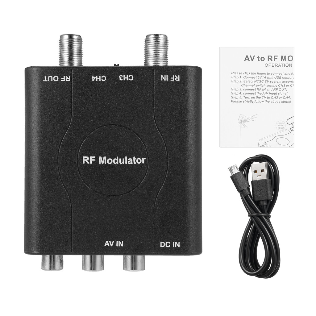 KKmoon Video RF AV to Converter TV Signal Modulator Analog Input ...