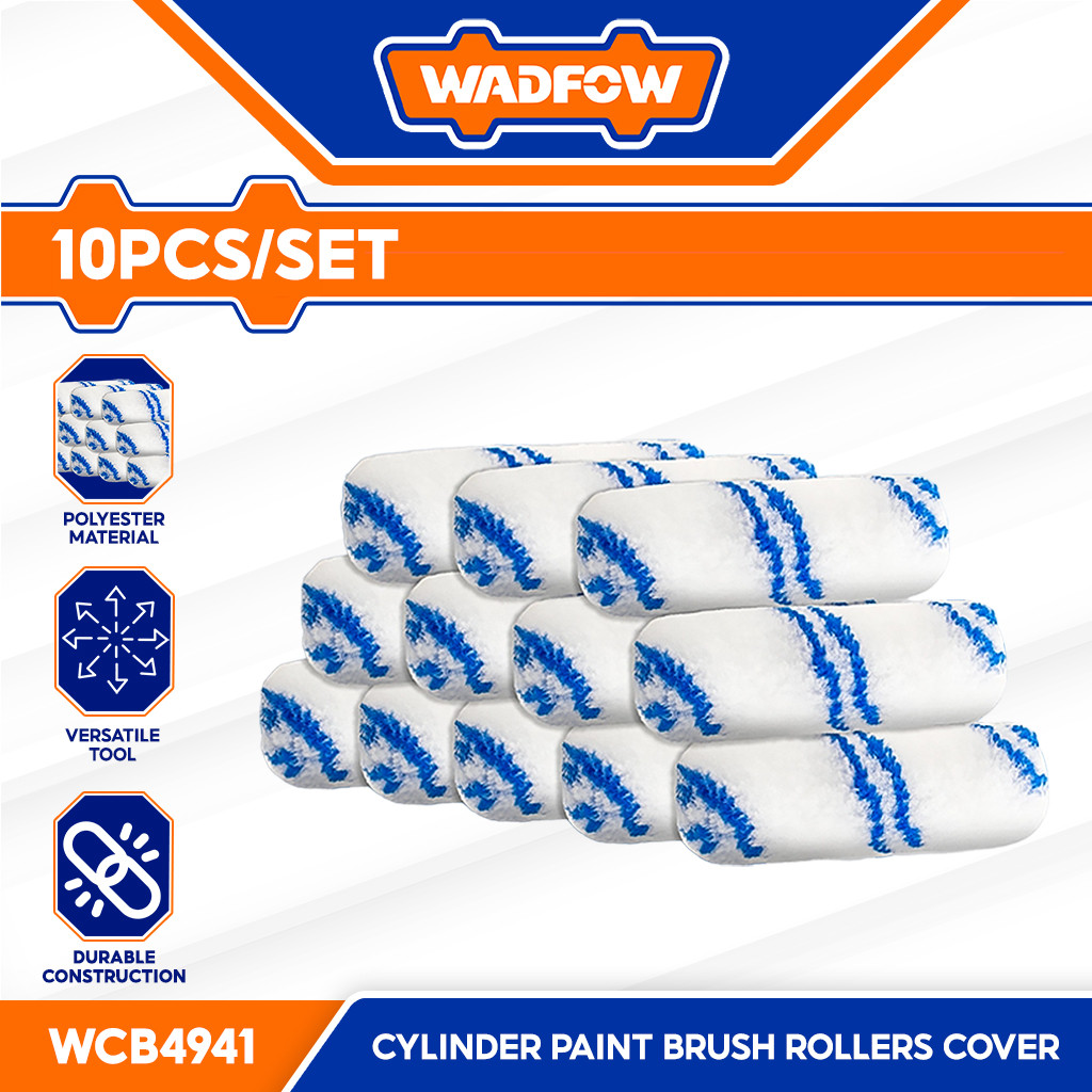 Wadfow Set of 10pcs 100mm/4inch Cylinder Paint Brush Rollers Cover ...