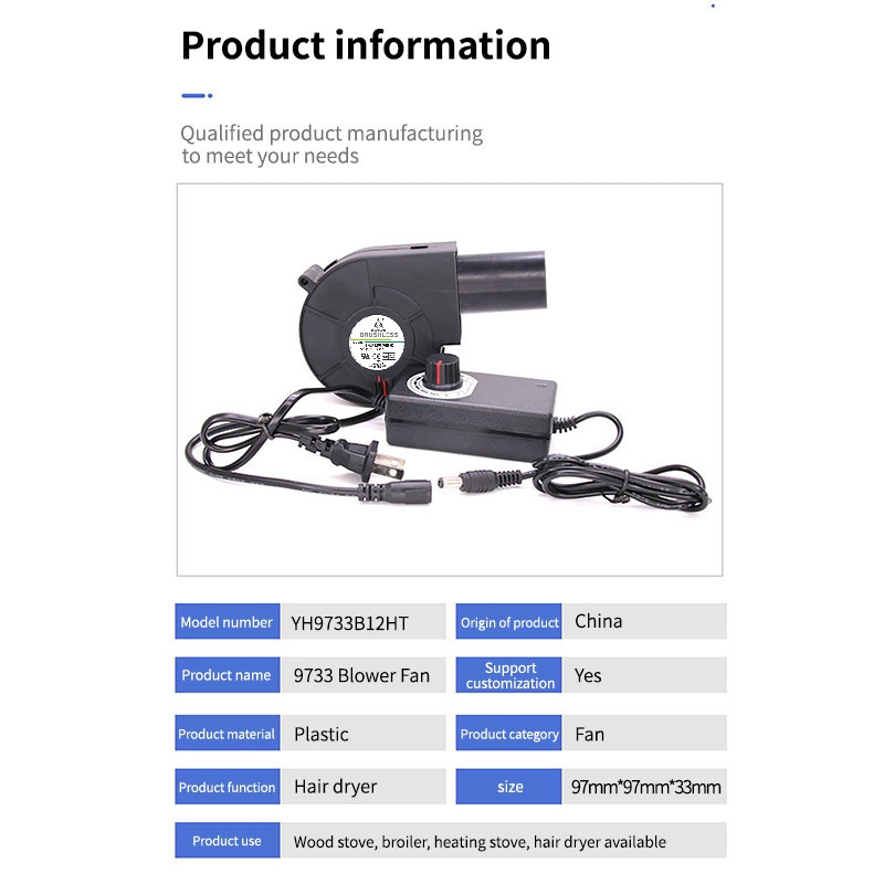 Blower Kalan Fan with Variable Speed Controller AC Powered Fan 12V ...