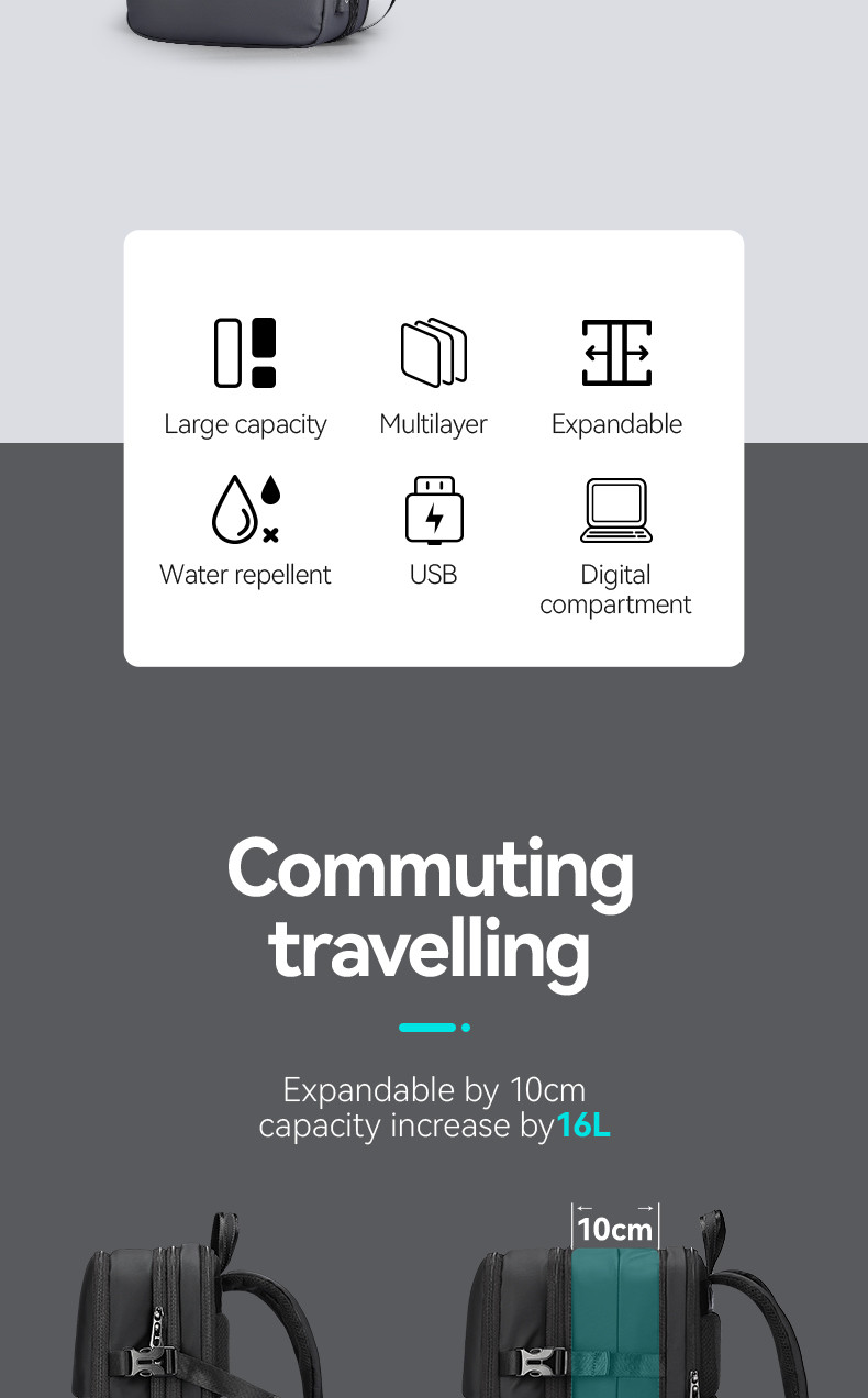 MARK RYDEN Expandable 17 inch Laptop Backpack | Shopee Philippines