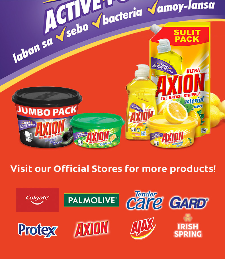 Axion Lemon Antibacterial Dishwashing Paste with Triple Active Power ...