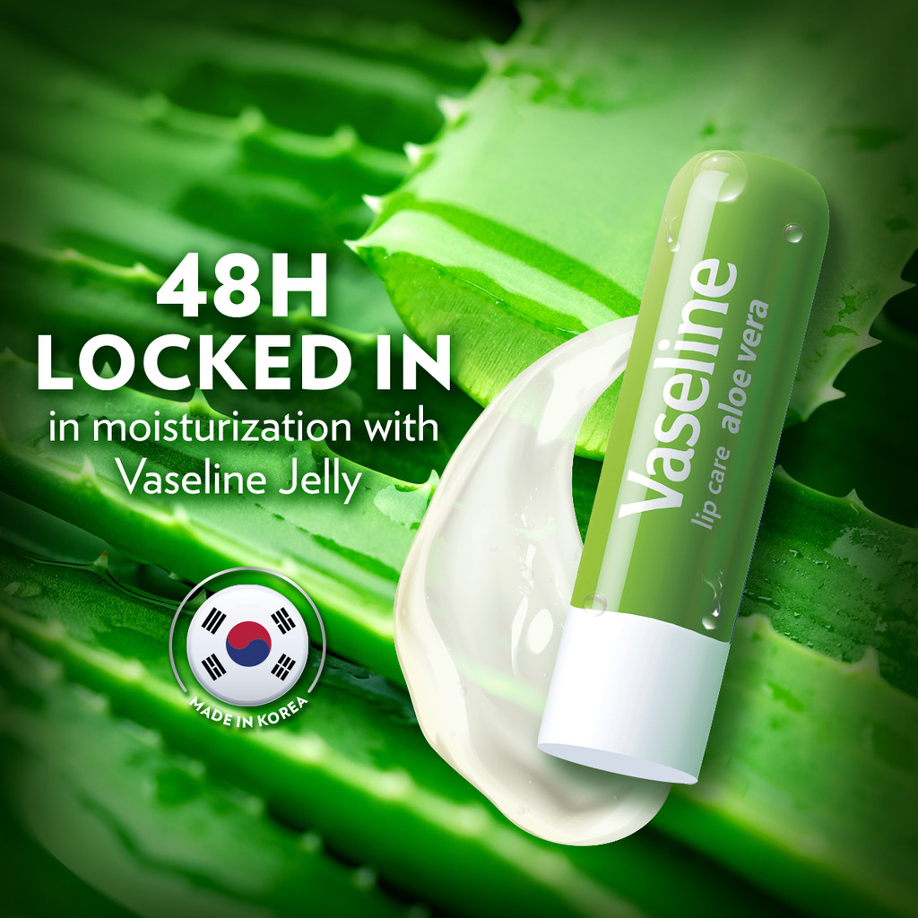 VASELINE Lip Aloe Vera Lip Balm Stick With Petroleum Jelly 4.8G | Shopee Philippines