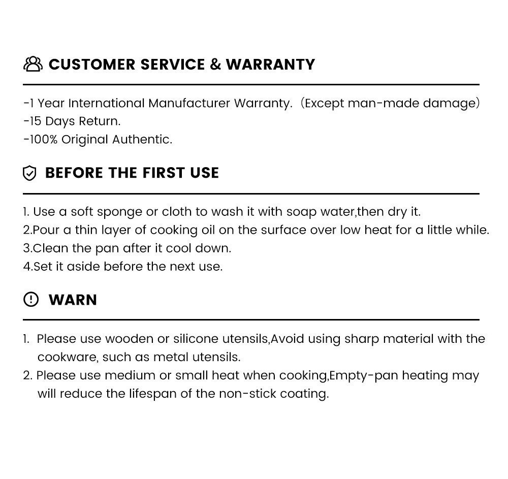 JEETEE Non Stick Frying Pan 20/24/28CM Granite Die-Cast Saucepan with ...