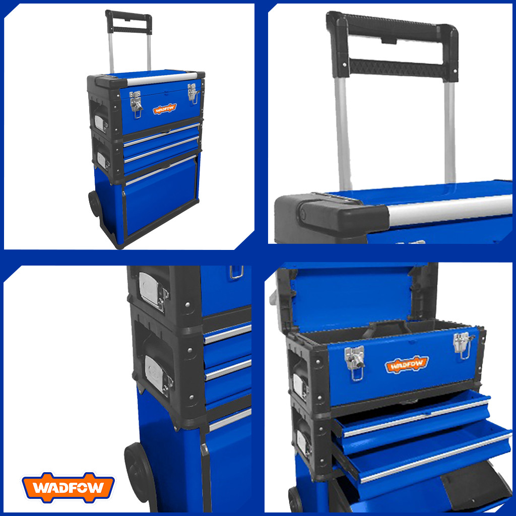 Wadfow WTB6A72 Trolley Style Tool Box Overall size: 520 x 320 x 720mm ...