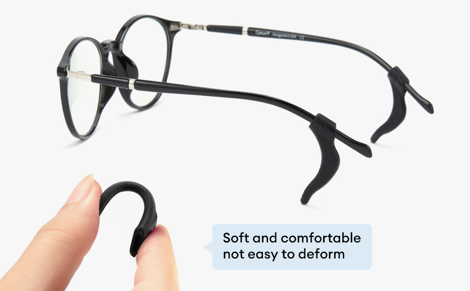 Silicone Anti-slip Holder for Glasses Accessories Black/Pink/Purple 1 ...