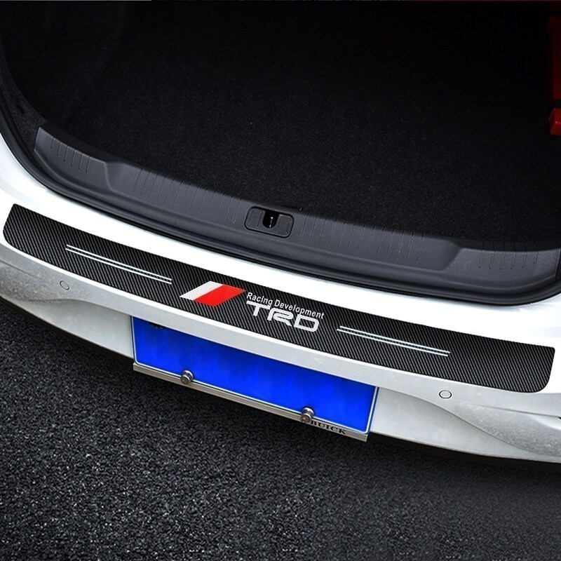 Carbon Fiber Car Trunk Rear Bumper Guard Protector Sticker for Toyota ...