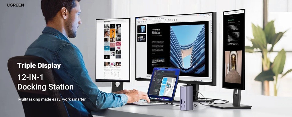 Ugreen Revodok Pro 312 12-in-1 4k HDMI Universal Docking Station - PH ...