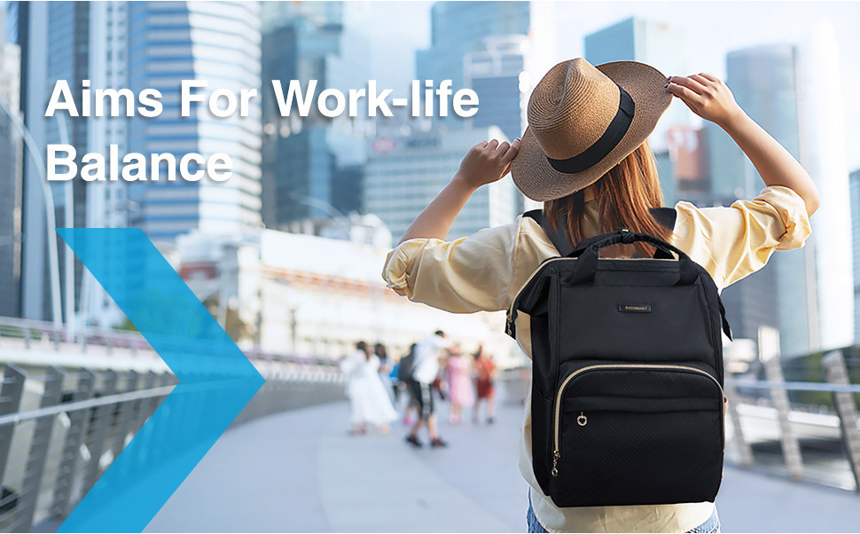 BAGSMART Multi-pocket Travel Backpack Handheld Laptop Backpack ...