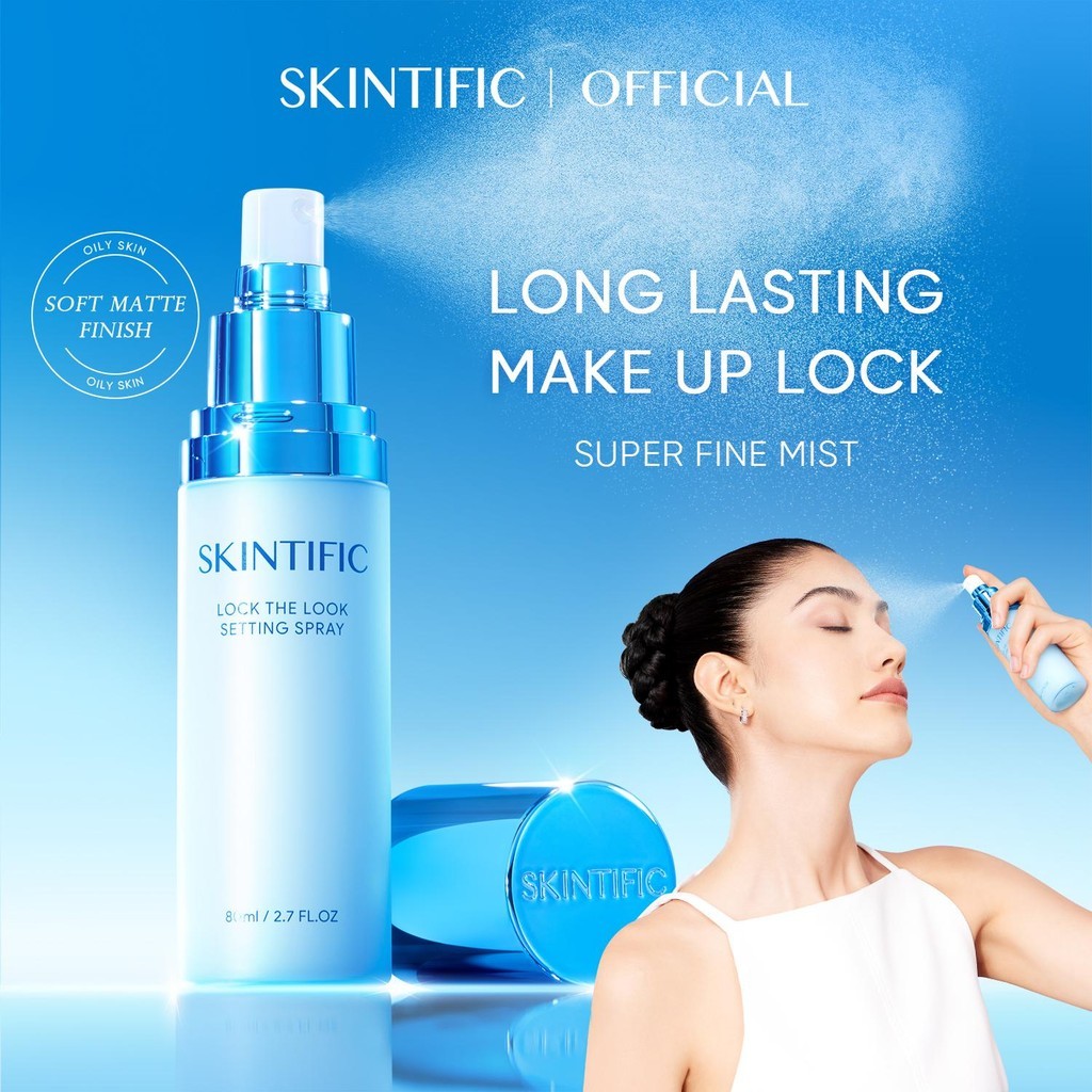 SKINTIFIC Lock The Look Setting Spray Mist 80ml Long-Lasting Oil ...