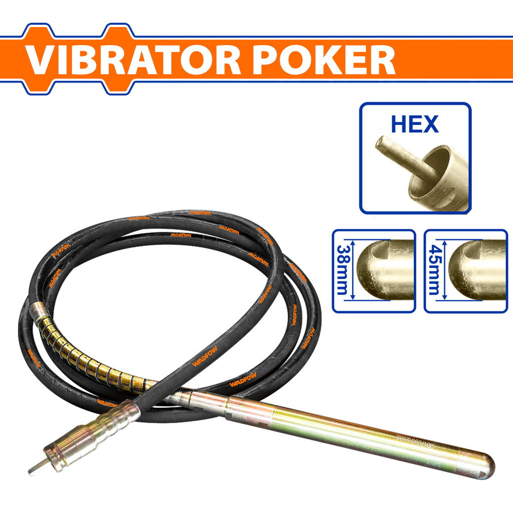 Wadfow 38mmø-45mmø Heavy Duty HEX Type Coupling Concrete Vibration ...