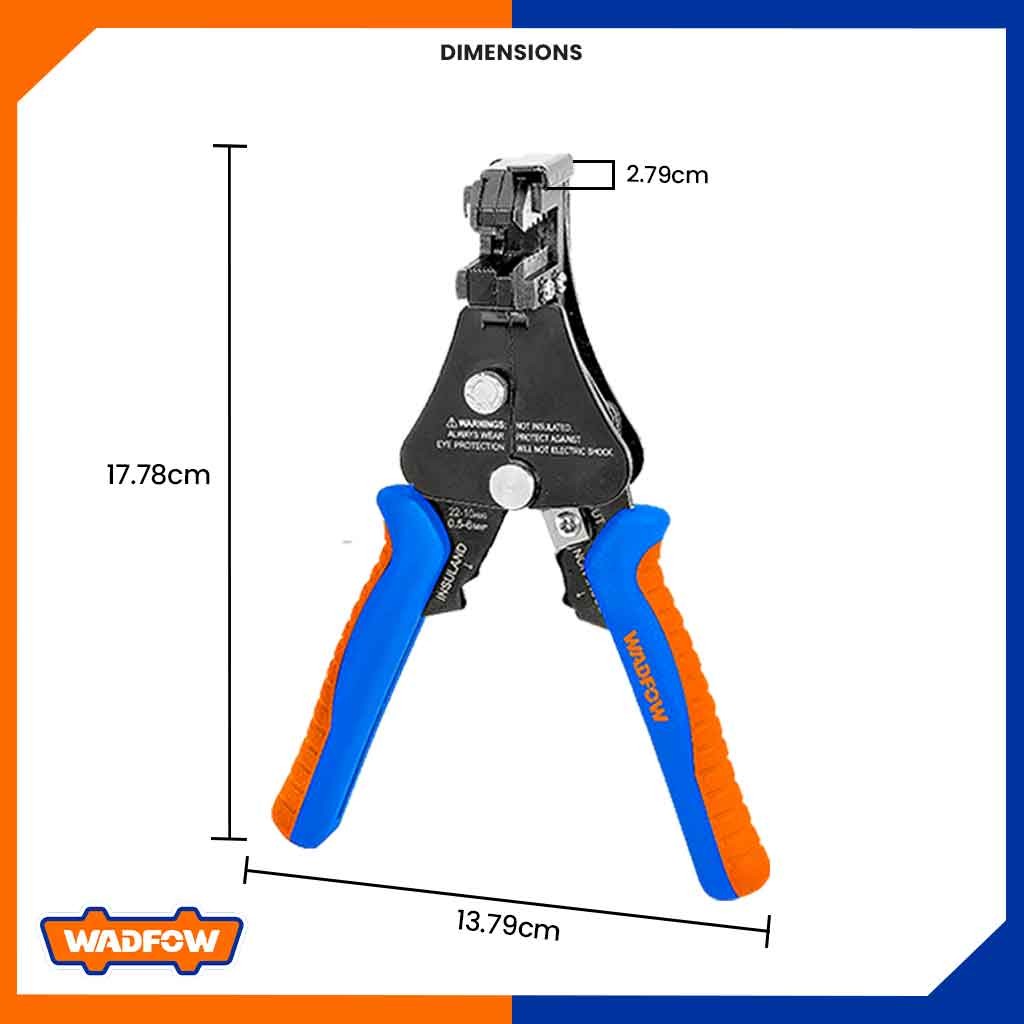 Wadfow Automatic Wire Stripper Cutter Size: 7in range: 22-10AWG/0.5 ...