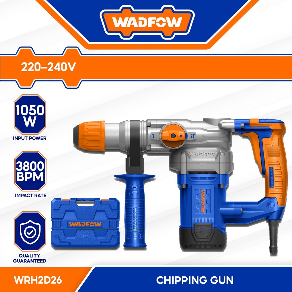 Wadfow Rotary Hammer / Chipping Gun with SDS Plus Chuck System 1050 ...