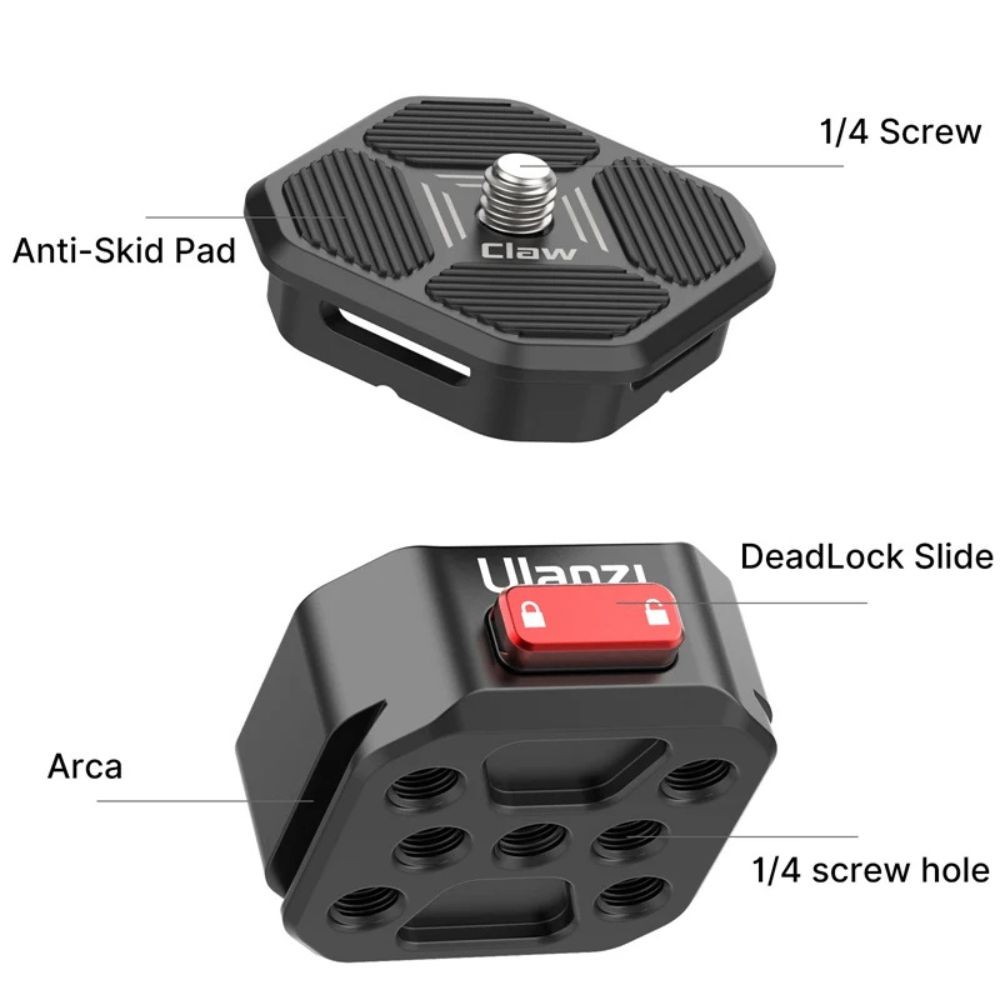 [CLEARANCE] Ulanzi Claw (Generation II) QR Quick Release Arca Type ...