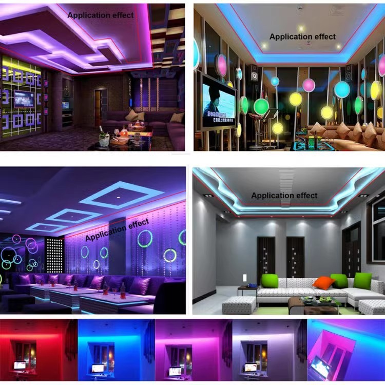 7-30M LED Strip RGB Light Waterproof 220V RGB Remote control SMD 5050 ...