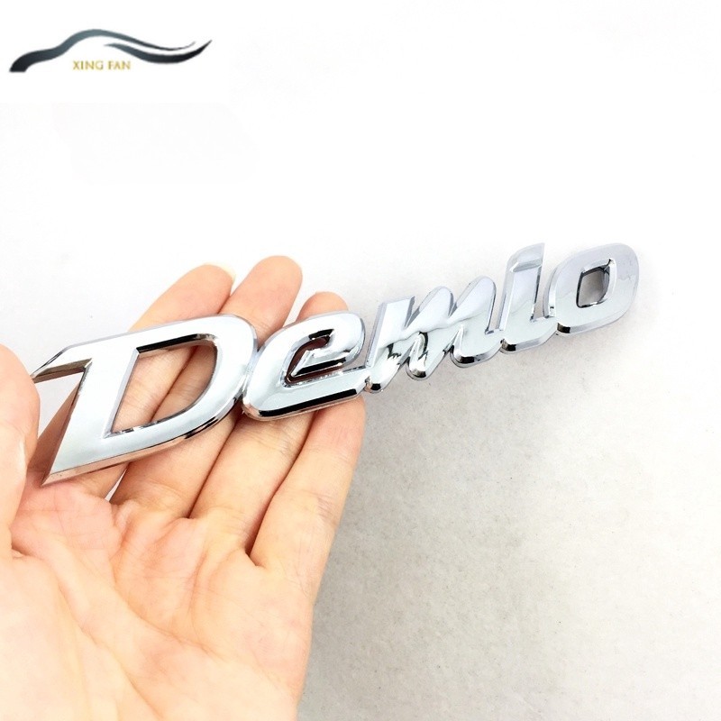XINFAN 1 X ABS Chrome Demio Letter Logo Car Auto Rear Trunk Emblem ...