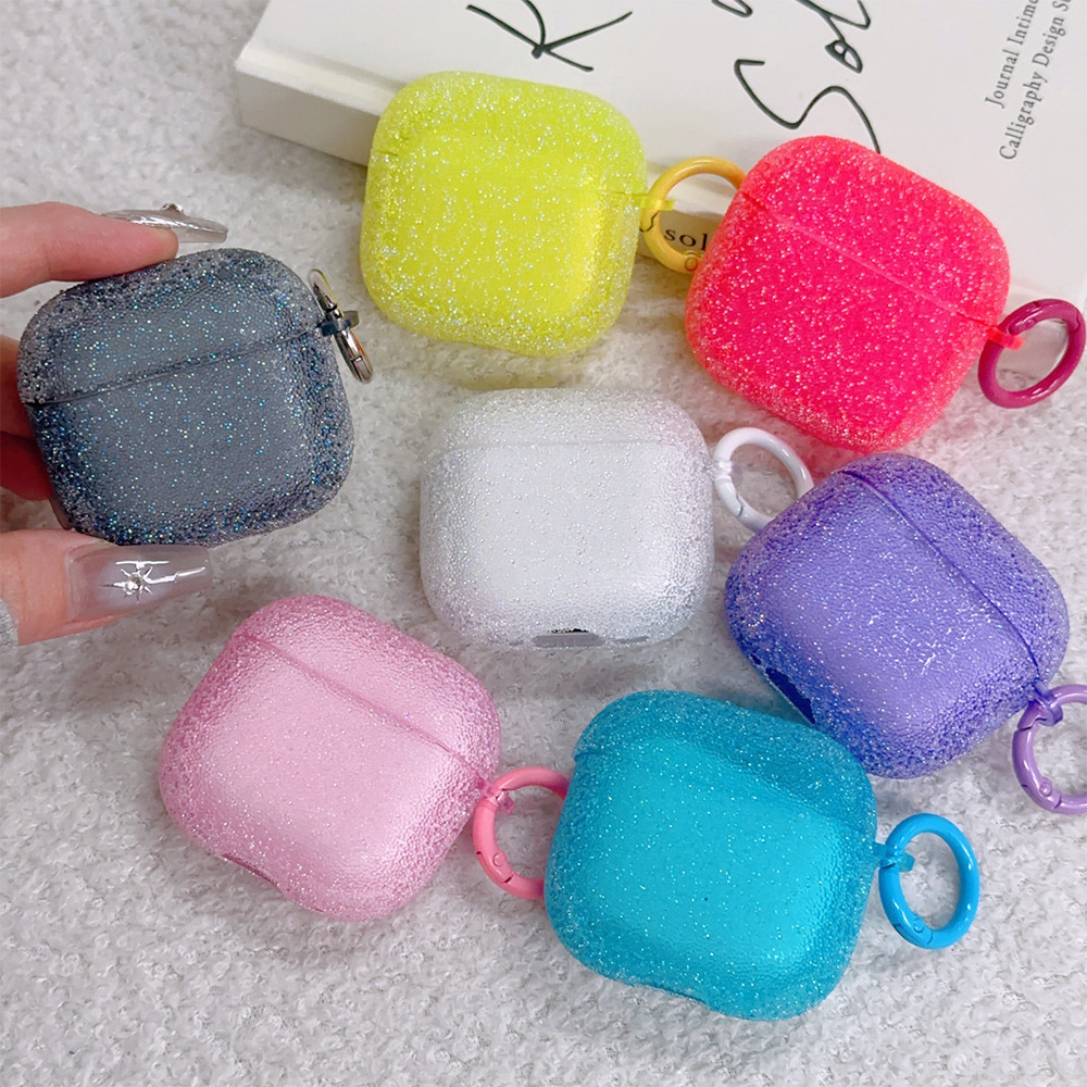 Fashion Jelly Color Glitter Transparent Earphone Charging Box Case for ...