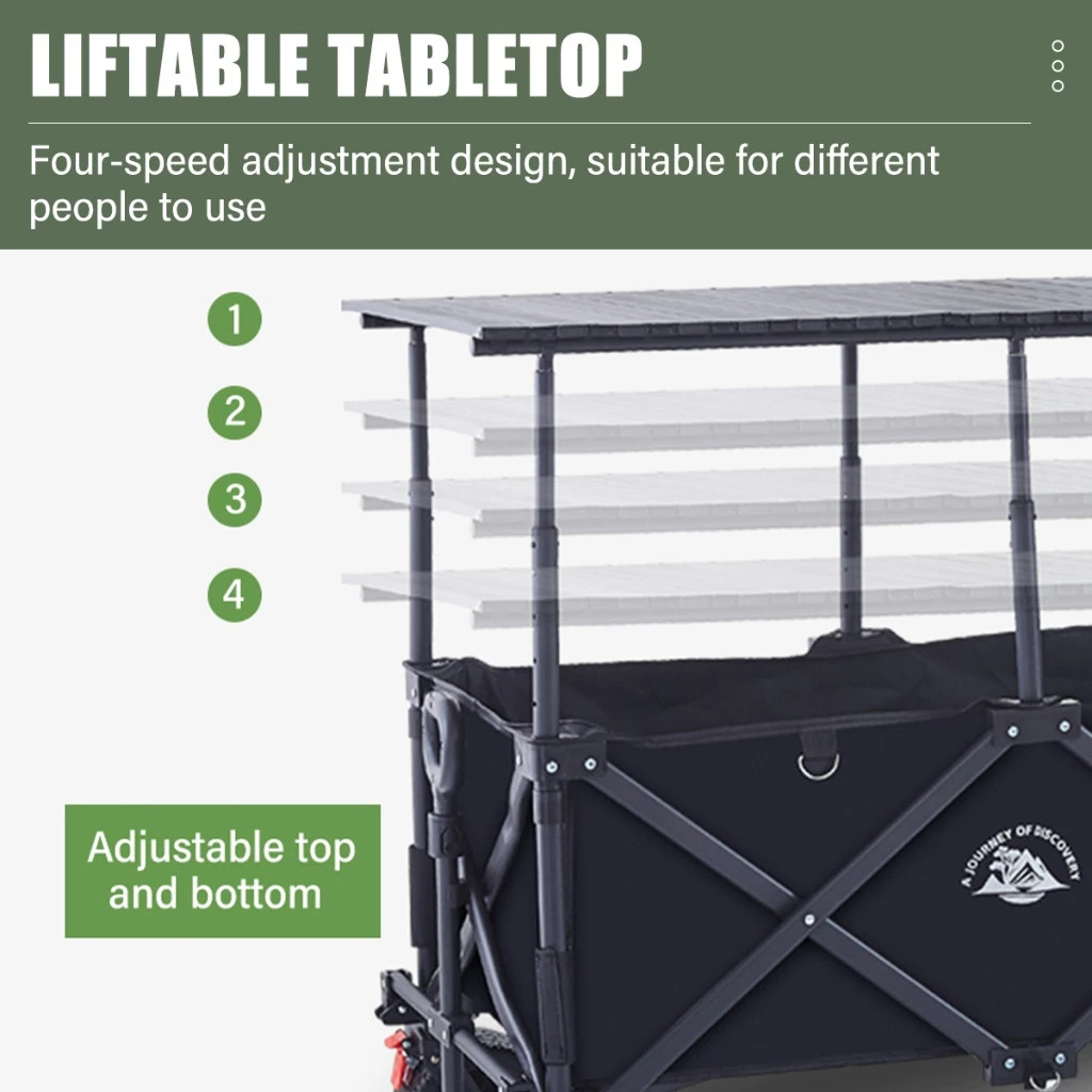 Foldable Market Stall Cart with Wheels – Heavy Duty Vendor Trolley for ...