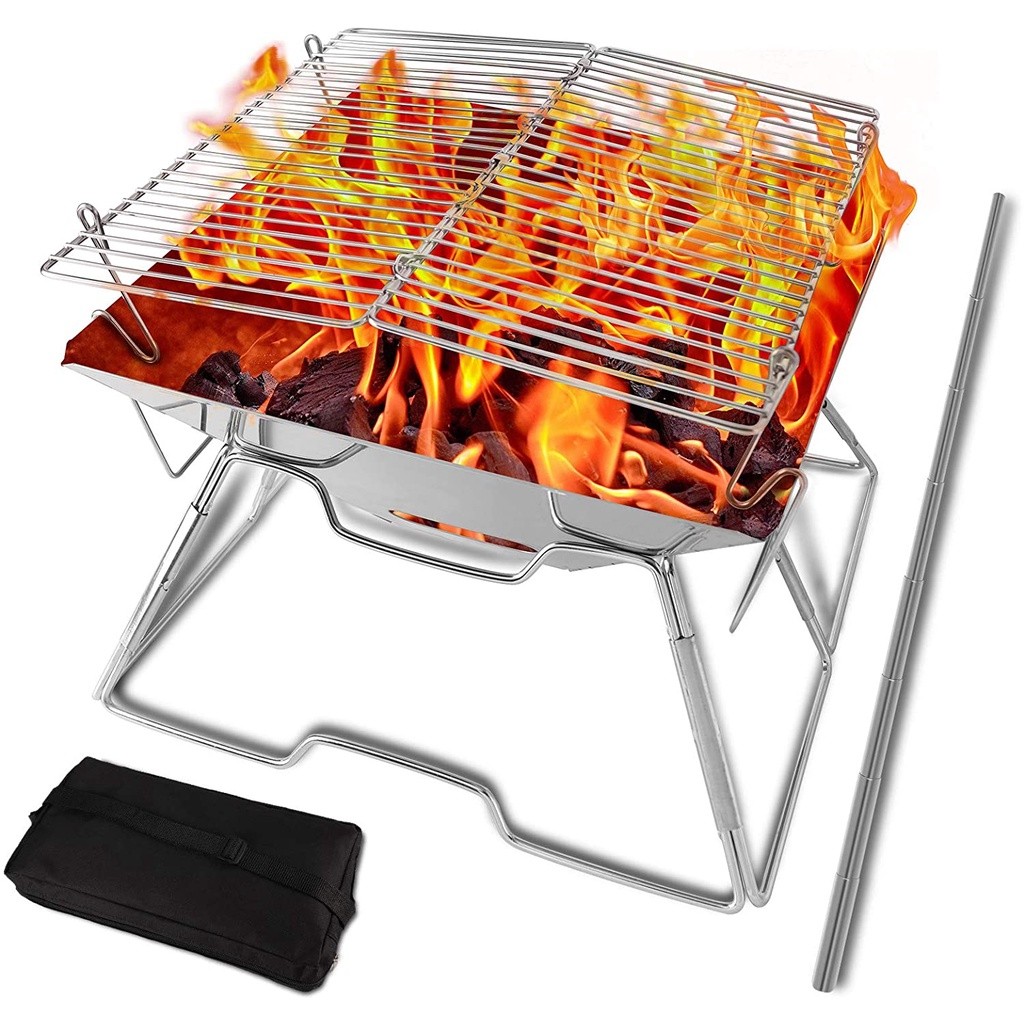 (COD)Outdoor BBQ Charcoal Stove Outdoor Stainless Steel Barbecue ...