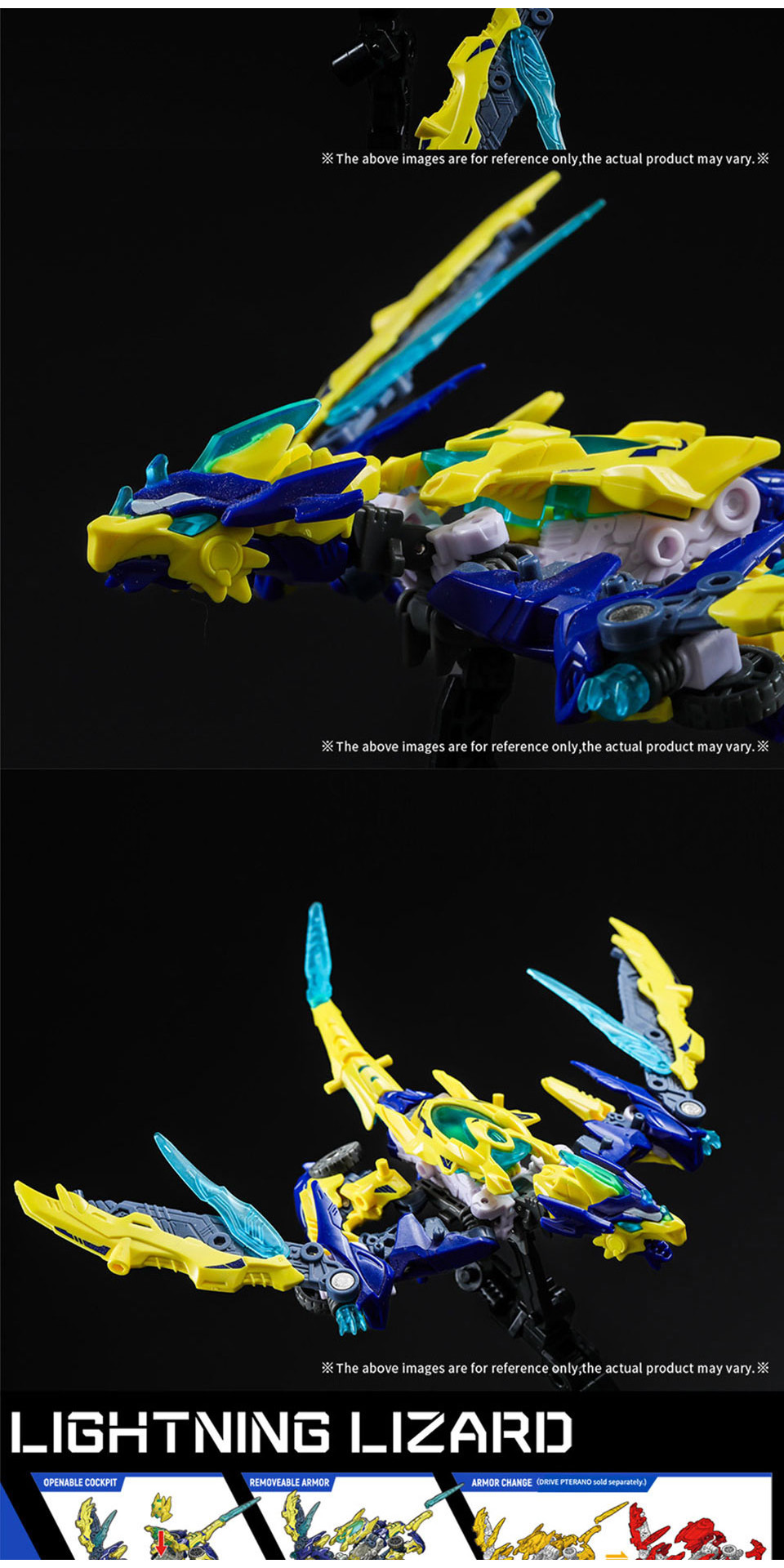 52TOYS BEASTDRIVE BD-11 LIGHTNING LIZARD Mecha Deformation Action ...