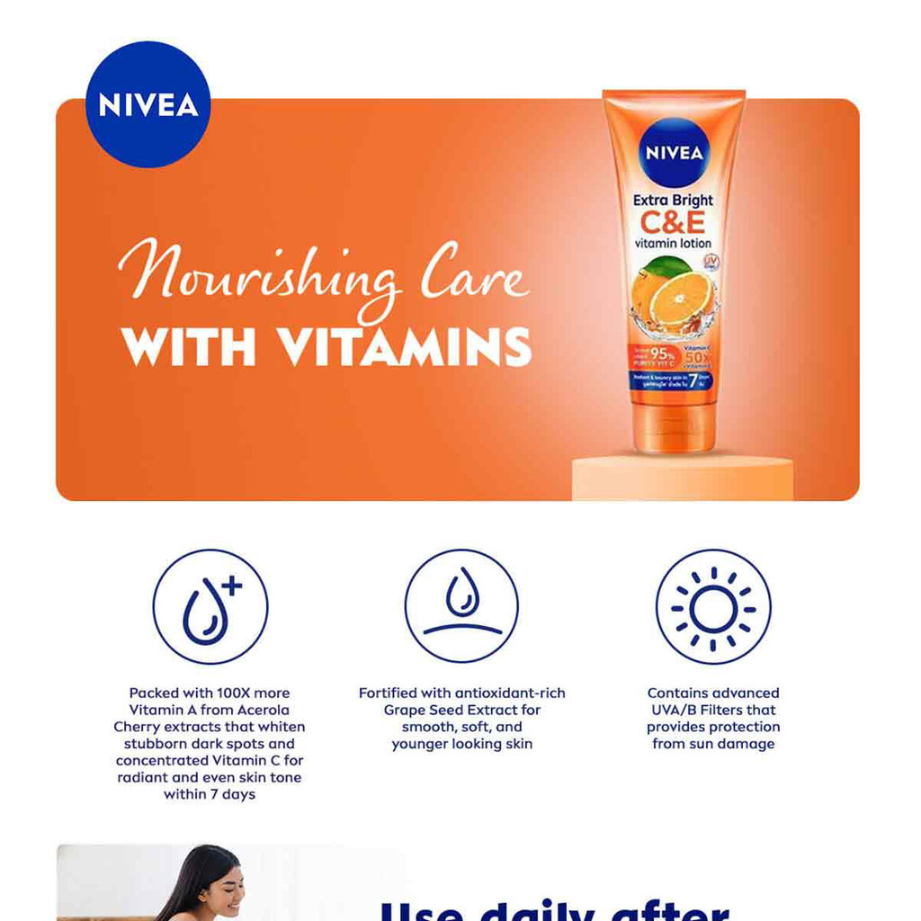 NIVEA Body Extra Bright C&E Vitamin Body Serum with Glutathione ...