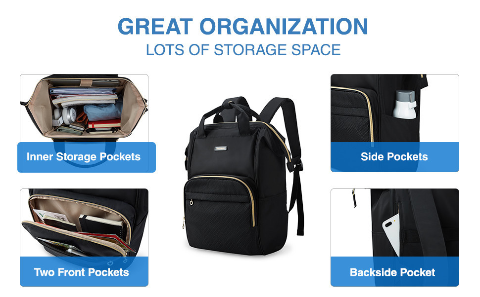 BAGSMART Multi-pocket Travel Backpack Handheld Laptop Backpack ...