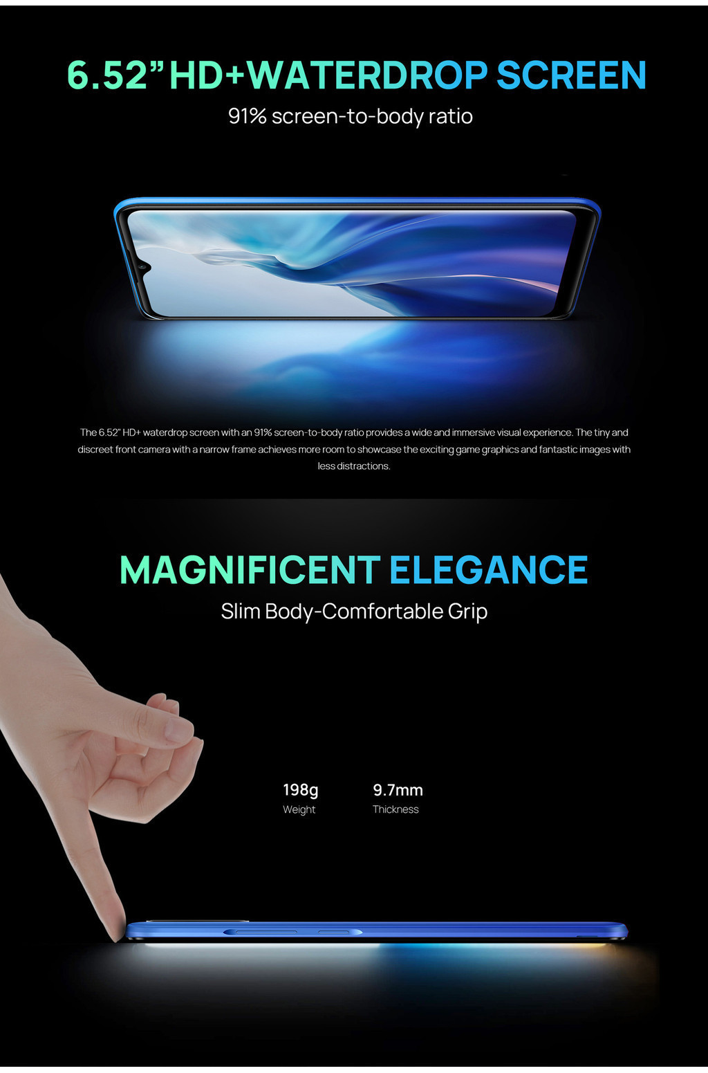 OUKITEL Doogee X96 PRO 6.52" HD+ Screen 5400mAh 4GB+64GB SAMSUNG AI ...