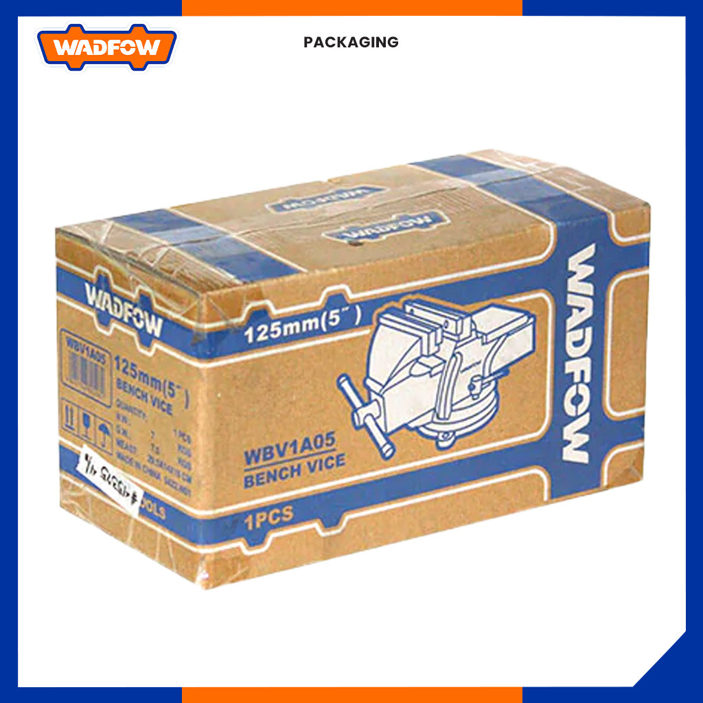 Wadfow Bench Vise Gato With Anvil Tape 5"/125mm WBV1A05 (WHT) | Shopee ...