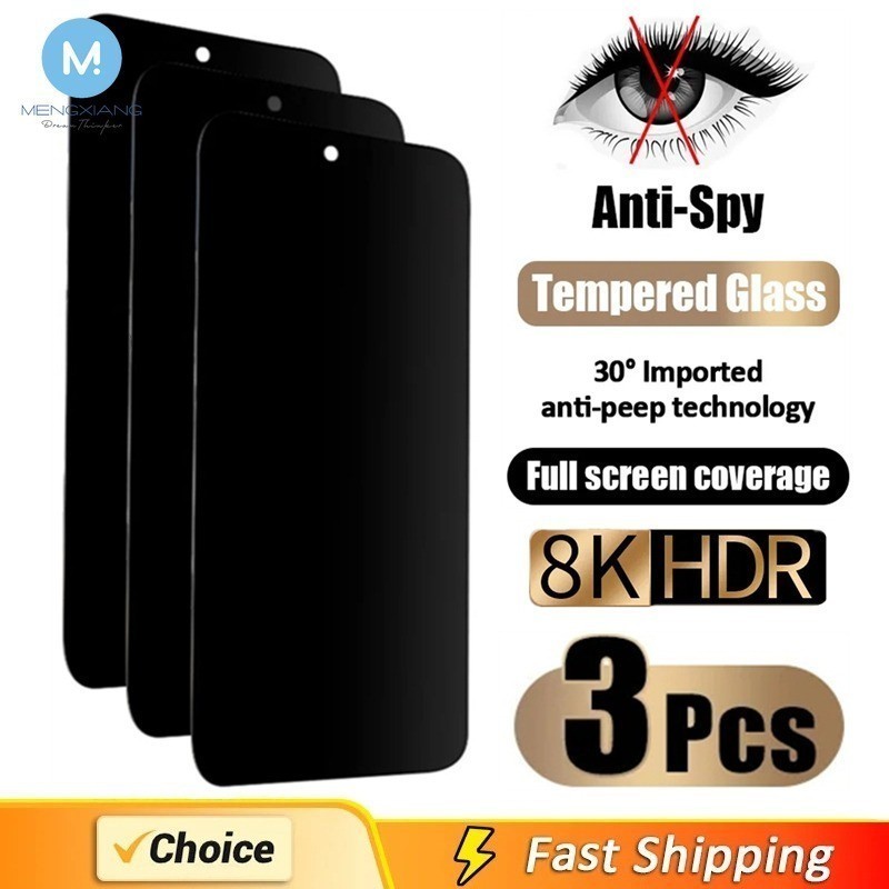 1-3Pcs Anti-Spy Privacy Tempered Glass Realme Note C75X C73 C71 C75 60X 50 60 C61 C67 C65 C63 ...