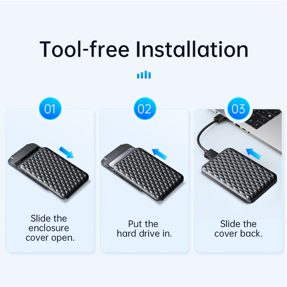 [CLEARANCE] ORICO 2.5 inch SATA to USB 3.0 Micro-B SSD Enclosure, 0.5m ...