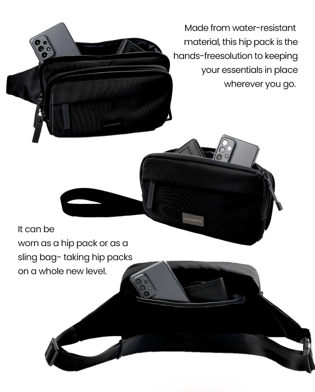 U Elements Adapt Metro Multifunctional Hip Bag | Shopee Philippines