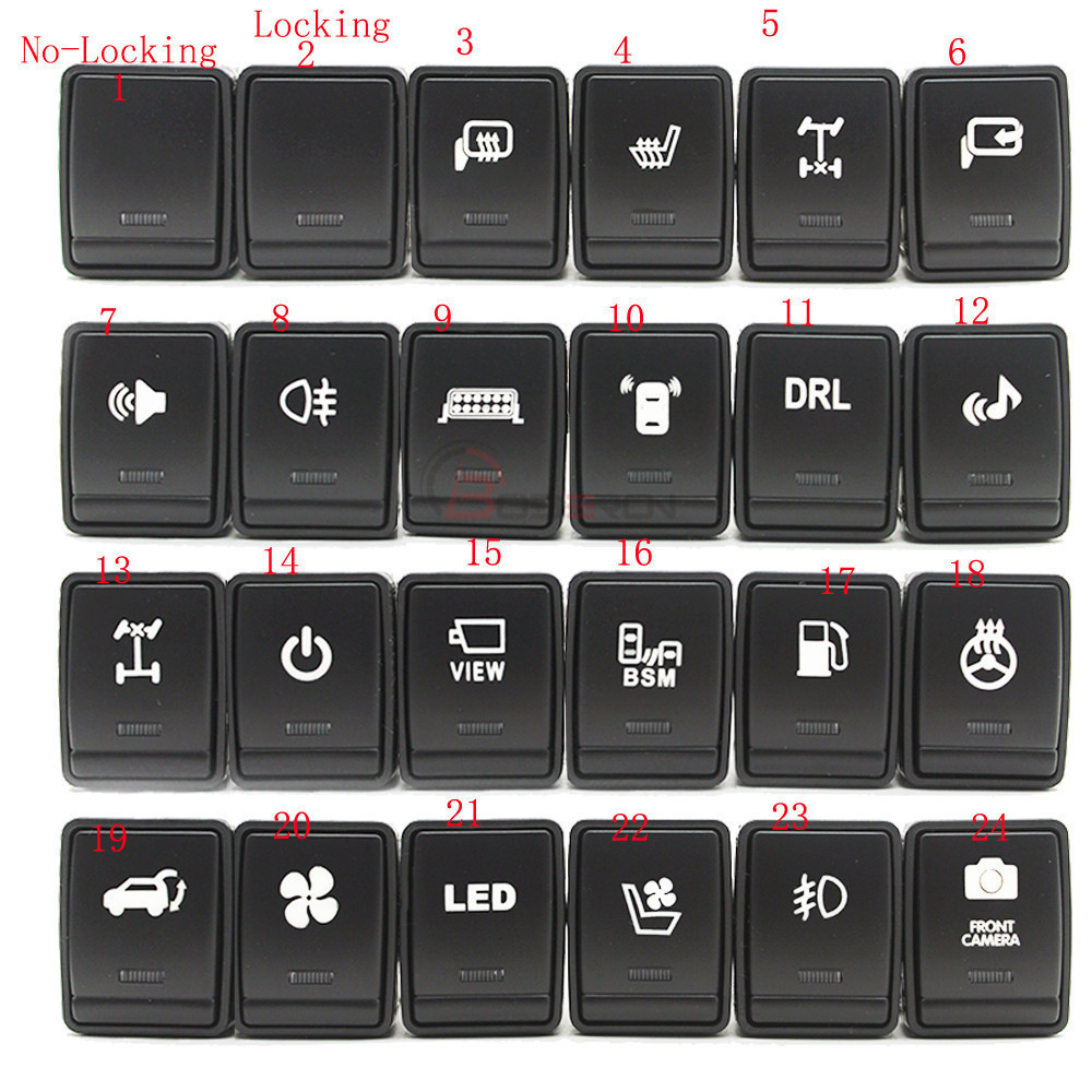 ZR For 1 Pc Car Front Fog Light Power On Off Push Button Switch For ...