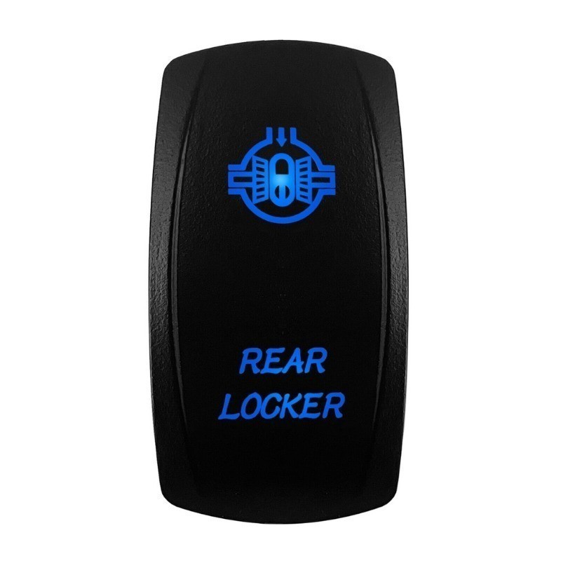 ZR For 1 X Rocker Switch Logo REAR LOCKER Pattern Car Boat Blue Led 5 ...