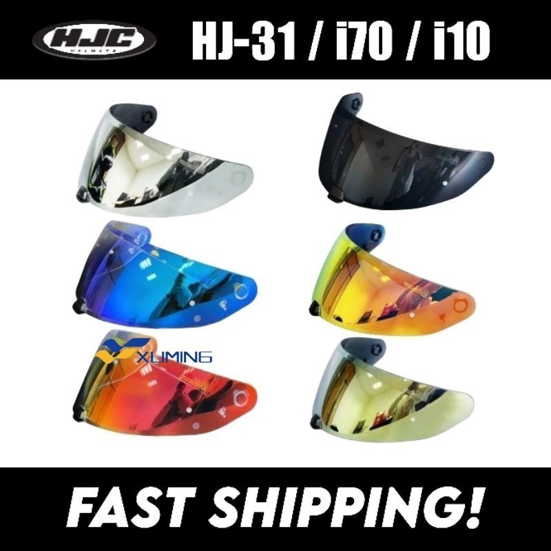 XM HJC i70 i10 HJ 31 Lens Visor Iridium Revo Full Face Helmet Visor for ...